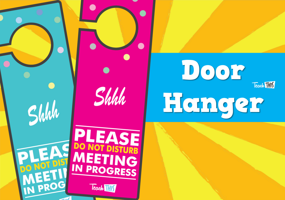 Door Hanger - Do not disturb :: Teacher Resources and Classroom Games ...
