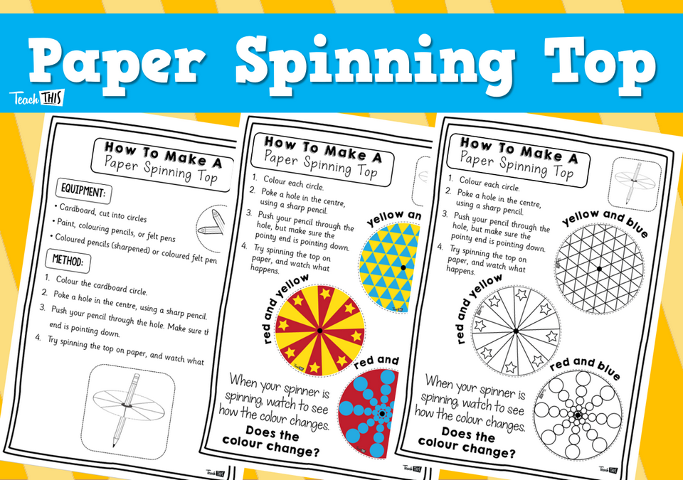 Paper Spinning Top :: Teacher Resources and Classroom Games :: Teach This