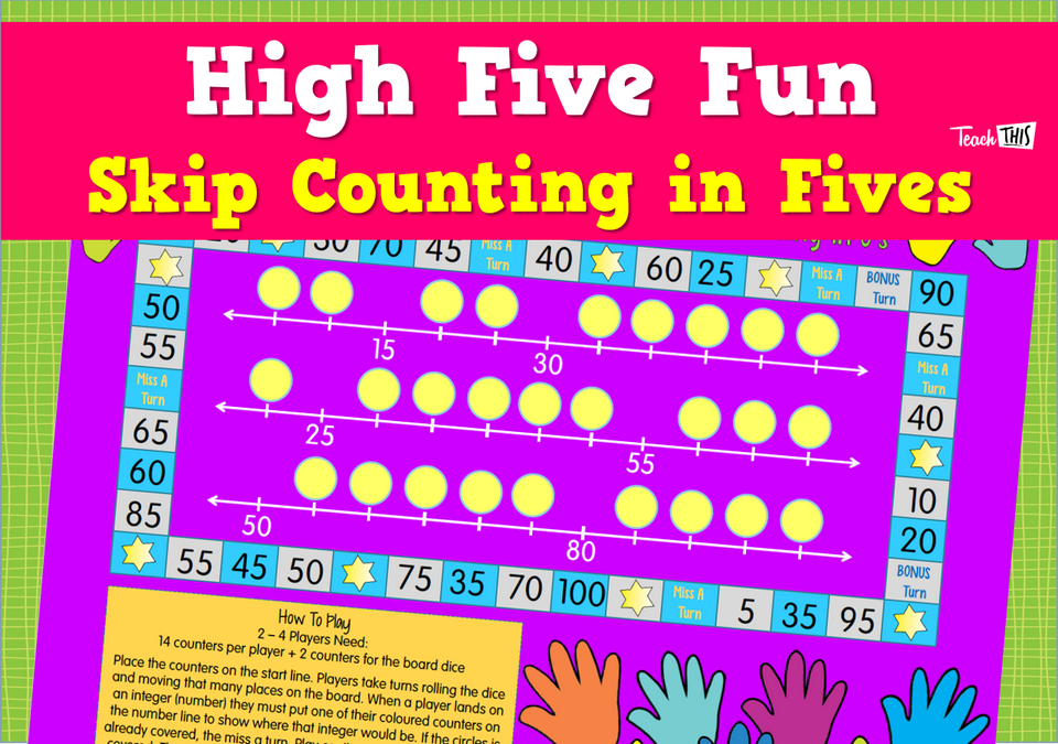 High Five Fun - Skip Counting in Fives :: Teacher Resources and ...