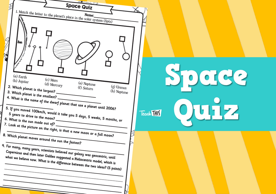 Space Quiz :: Teacher Resources and Classroom Games :: Teach This