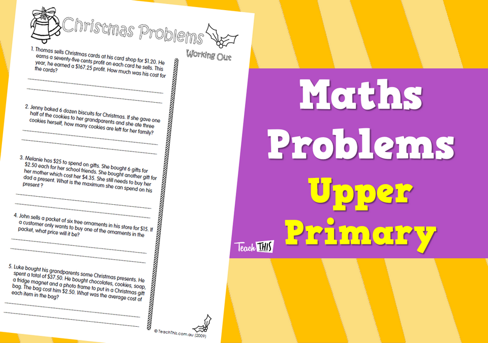 Maths Problems - Upper Primary :: Teacher Resources and Classroom Games ...
