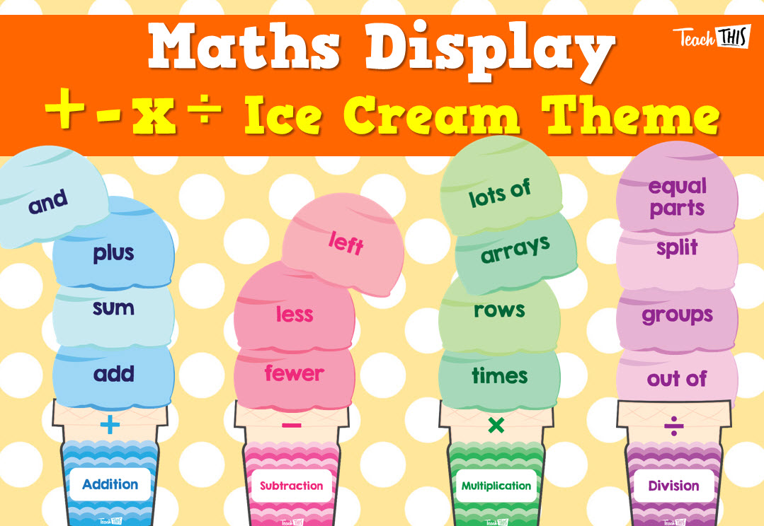Maths Display - ASMD Ice-Cream :: Teacher Resources and Classroom Games ...