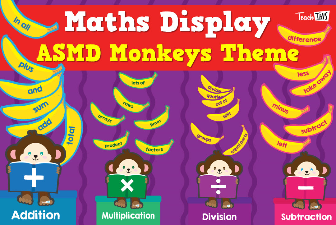 Maths Display - ASMD Monkeys :: Teacher Resources and Classroom Games ...