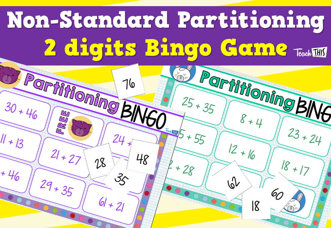 Non-Standard Partitioning Bingo - 2 digits game :: Teacher Resources ...