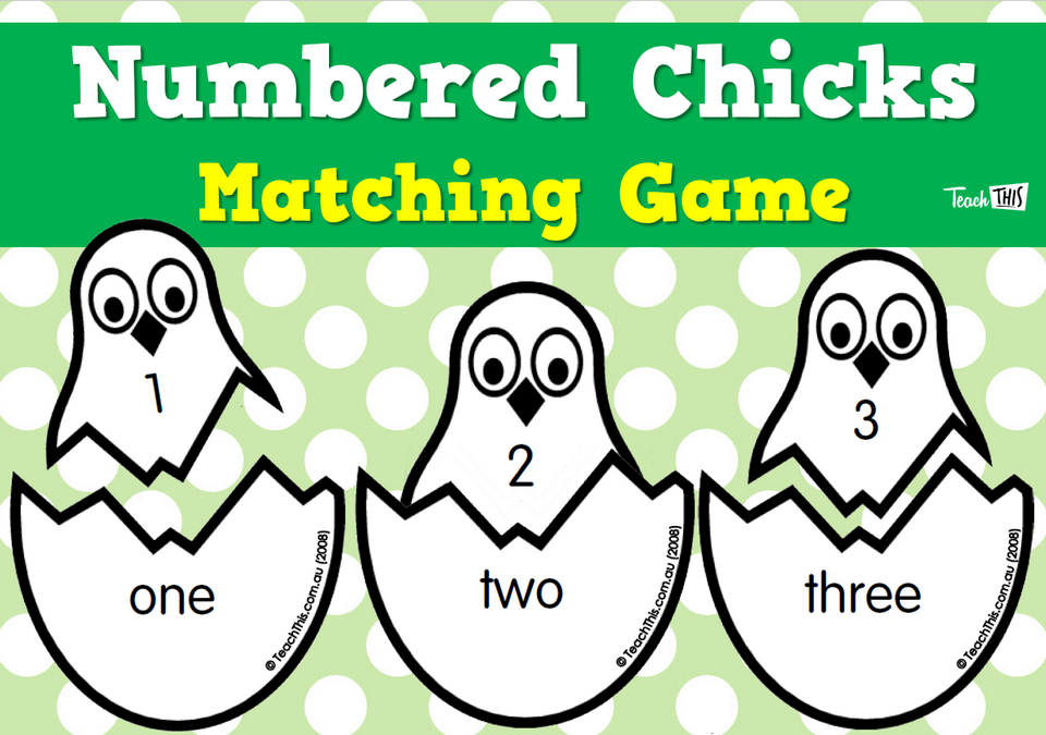 Numbered Chicks Matching Game :: Teacher Resources and Classroom Games ...