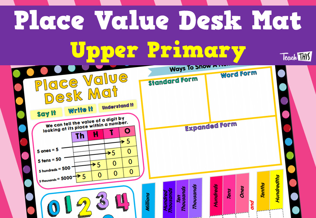 Place Value Desk Mat - Upper Primary :: Teacher Resources and Classroom ...