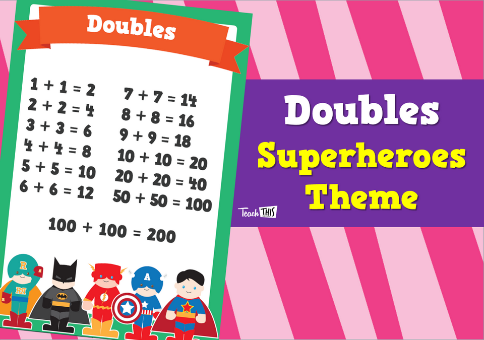 Poster - Doubles Superheroes A :: Teacher Resources and Classroom Games ...