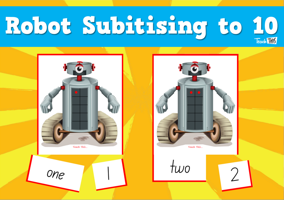 Robot Subitising to 10 :: Teacher Resources and Classroom Games :: Teach This