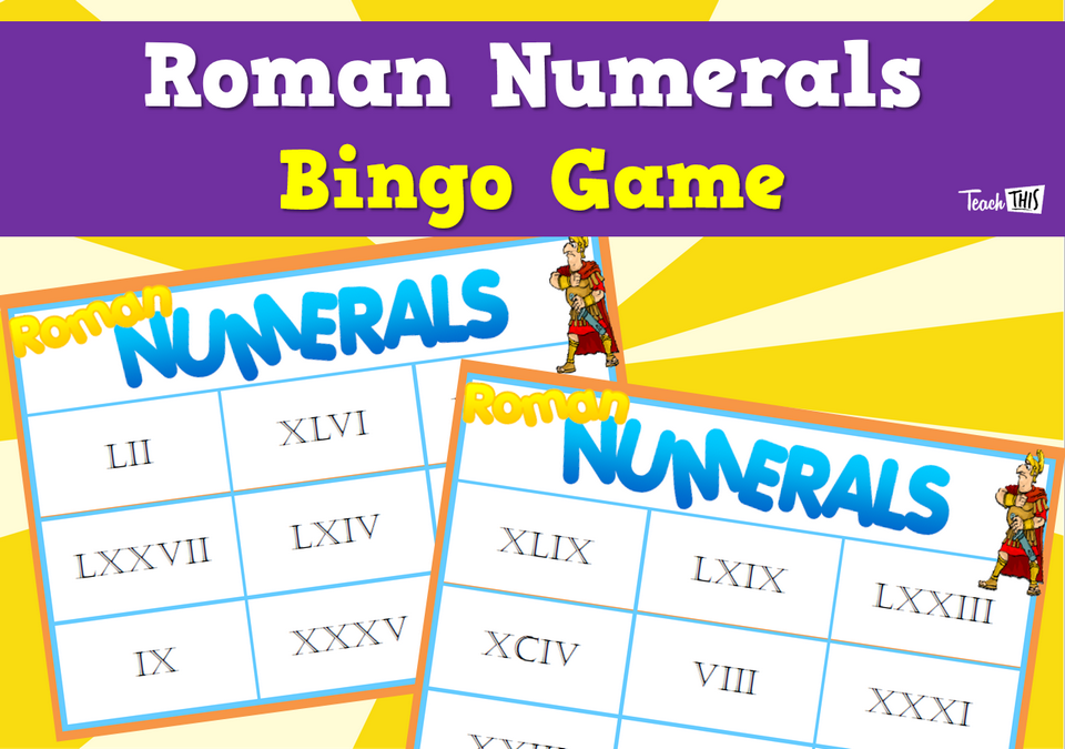 Roman Numerals Bingo :: Teacher Resources and Classroom Games :: Teach This