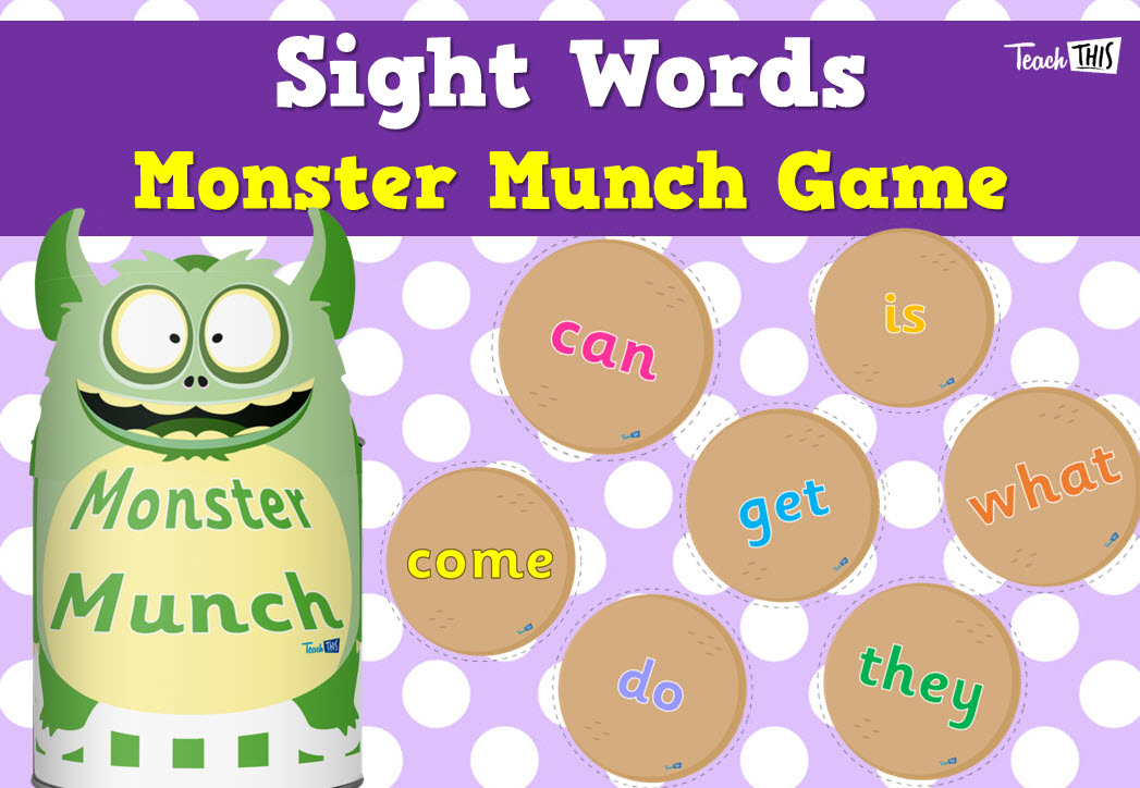 Sight Words - Monster Munch Game :: Teacher Resources and Classroom ...