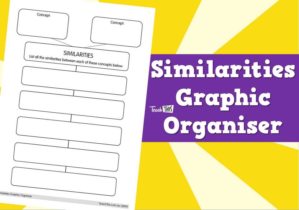 Similarities Graphic Organiser :: Teacher Resources and Classroom Games ...