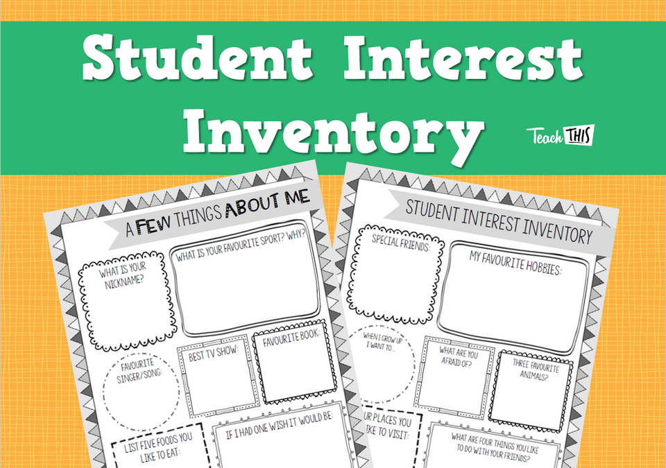 Student Interest Inventory :: Teacher Resources and Classroom Games ...