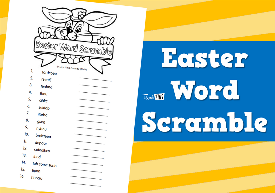 Word Scramble - Easter :: Teacher Resources and Classroom Games ...