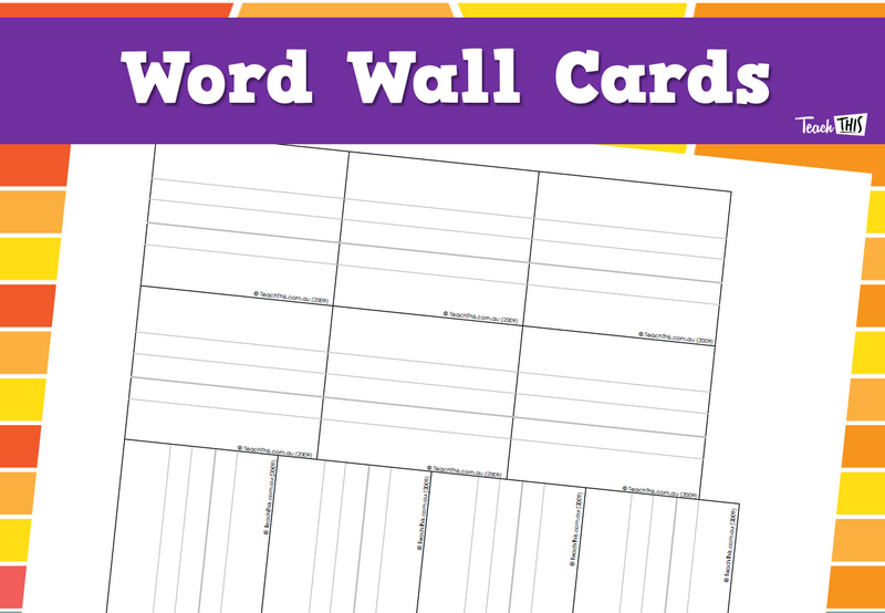 Word Wall Cards :: Teacher Resources and Classroom Games :: Teach This