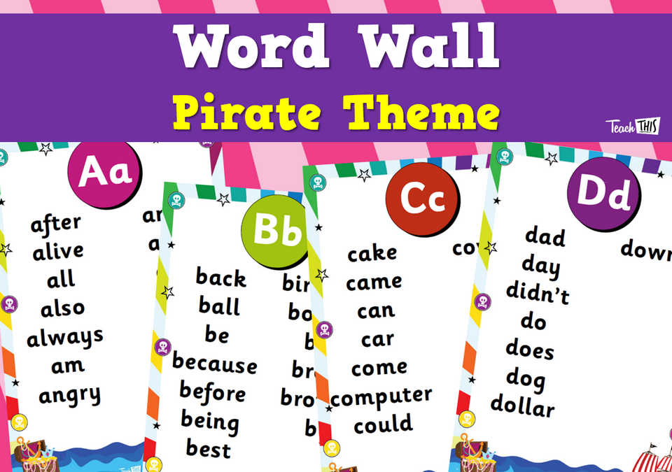 Word Wall - Pirate :: Teacher Resources and Classroom Games :: Teach This