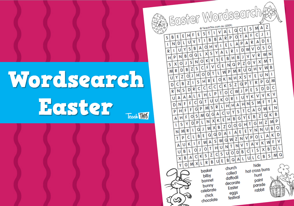 Easter Wordsearch :: Teacher Resources and Classroom Games :: Teach This