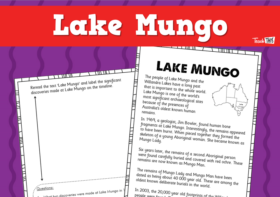 Lake Mungo - Worksheet :: Teacher Resources and Classroom Games ...