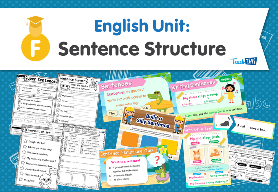 English Unit Sentence Structure Teacher Resources And Classroom