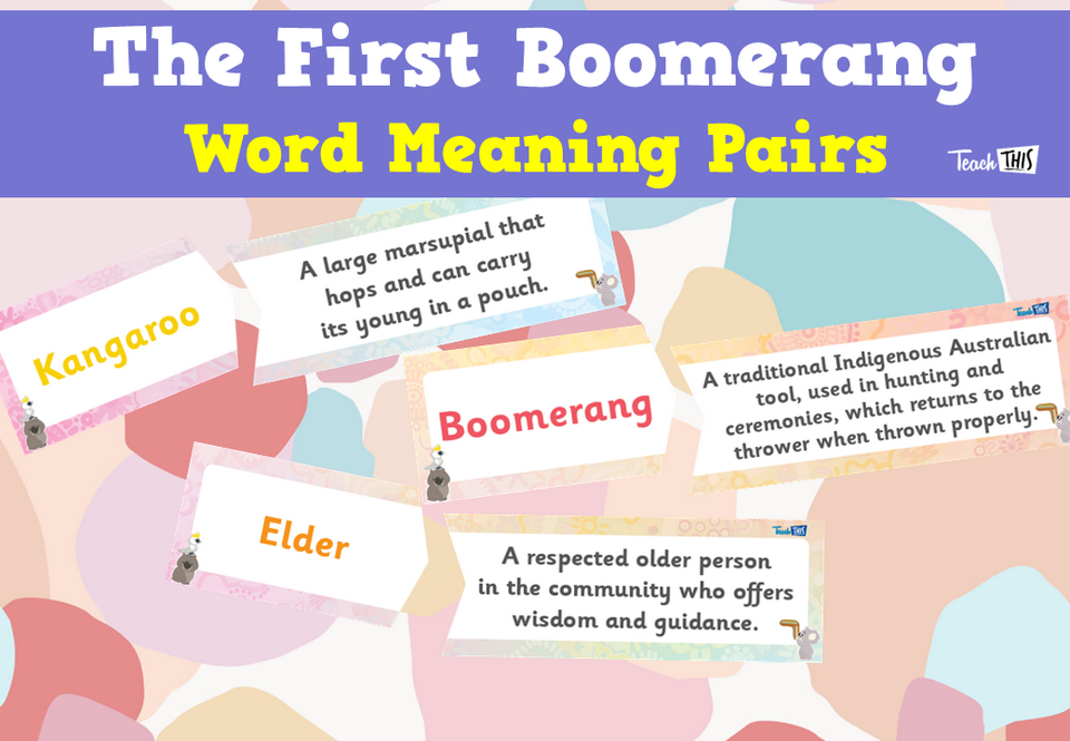 The First Boomerang - Word Meaning Pairs :: Teacher Resources and ...