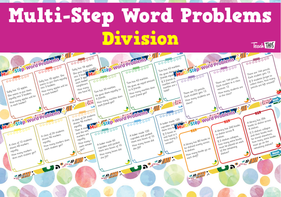 Multi Step Word Problems - Division :: Teacher Resources and Classroom ...