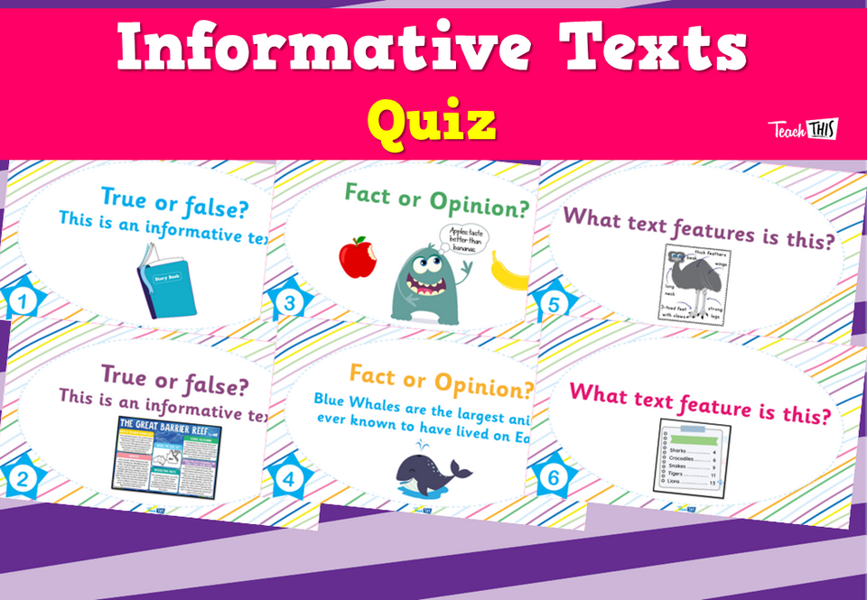 Informative Texts Quiz :: Teacher Resources and Classroom Games ...