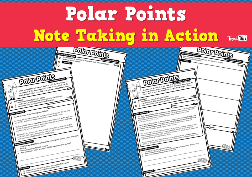Polar Points - Note Taking in Action :: Teacher Resources and Classroom Games :: Teach This