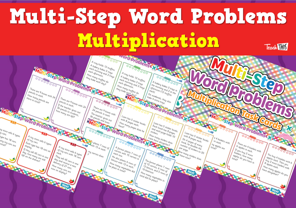 Multi-Step Word Problems - Multiplication :: Teacher Resources and ...