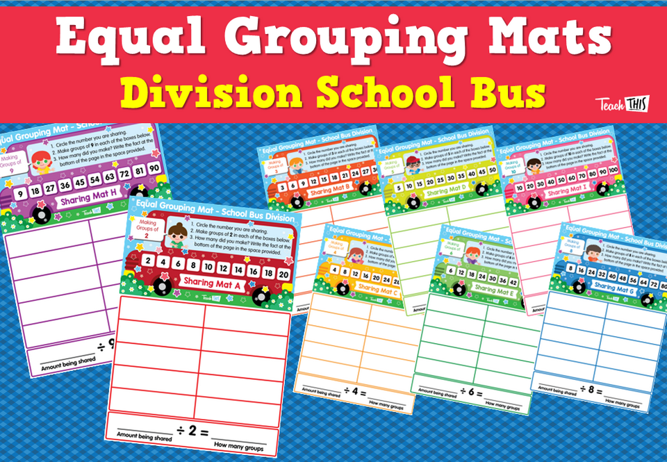 Equal Grouping Mats - Division School Bus :: Teacher Resources and ...