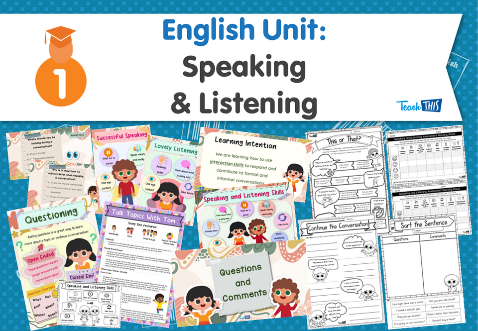 English Unit: Speaking & Listening :: Teacher Resources and Classroom ...