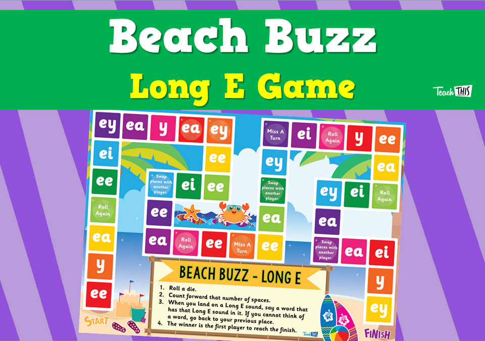 Beach Buzz - Long E Game :: Teacher Resources and Classroom Games ...