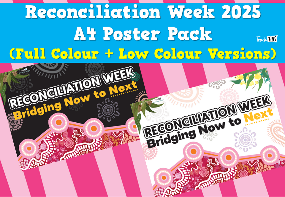 Reconciliation Week 2025 A4 Poster Pack (Full Colour + Low Colour ...