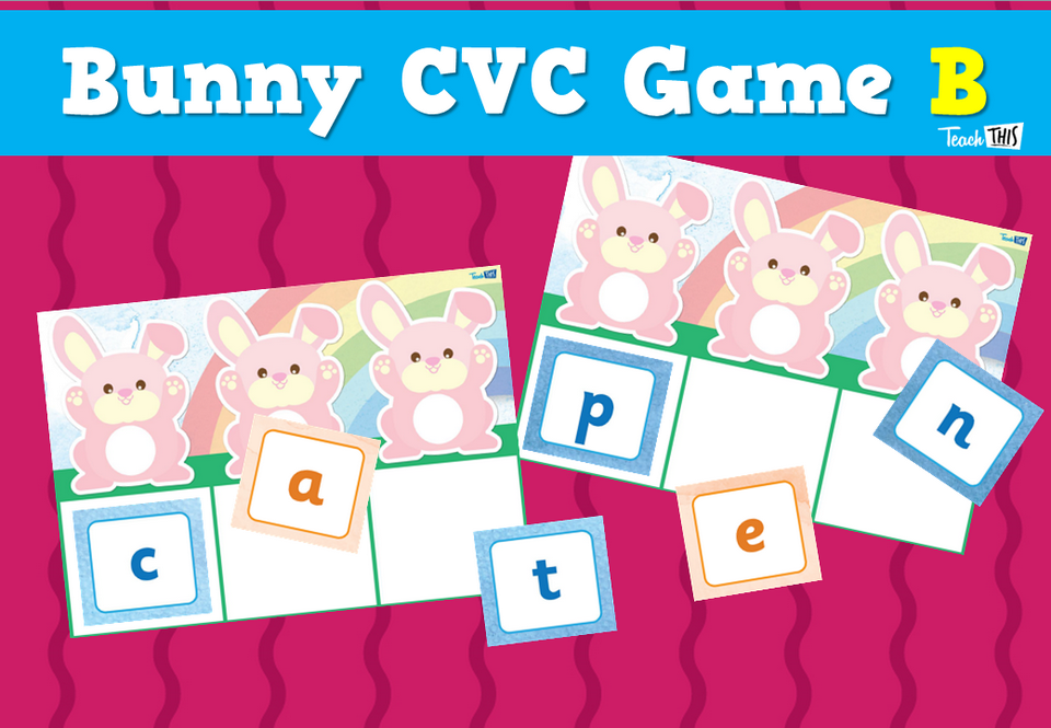 Bunny CVC Builder :: Teacher Resources and Classroom Games :: Teach This