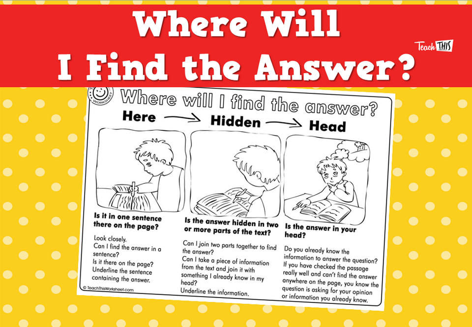 Where Will I Find the Answer? :: Teacher Resources and Classroom Games ...
