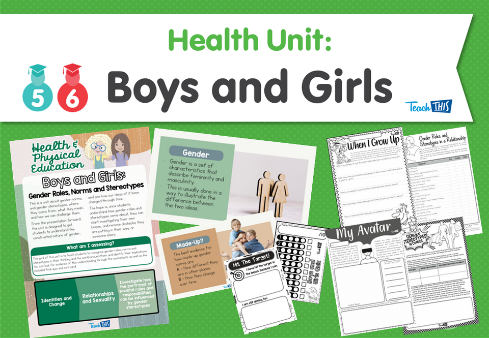 Health Unit: Boys and Girls :: Teacher Resources and Classroom Games ...
