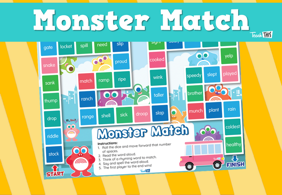 Monster Match :: Teacher Resources and Classroom Games :: Teach This
