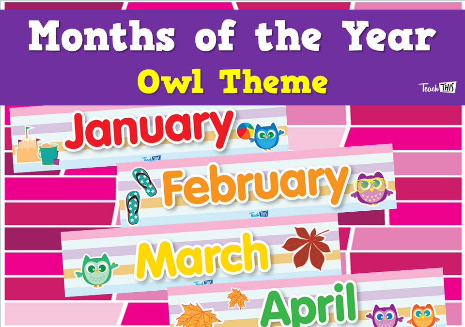 Months of the Year - Owl Theme :: Teacher Resources and Classroom Games ...