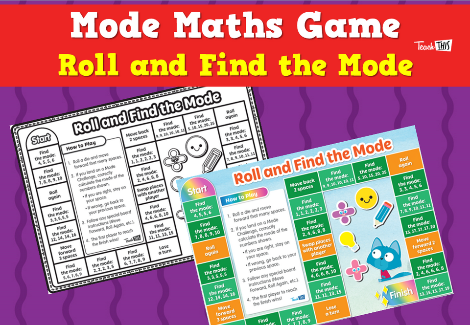 Mode Maths Game - Roll and Find the Mode :: Teacher Resources and ...