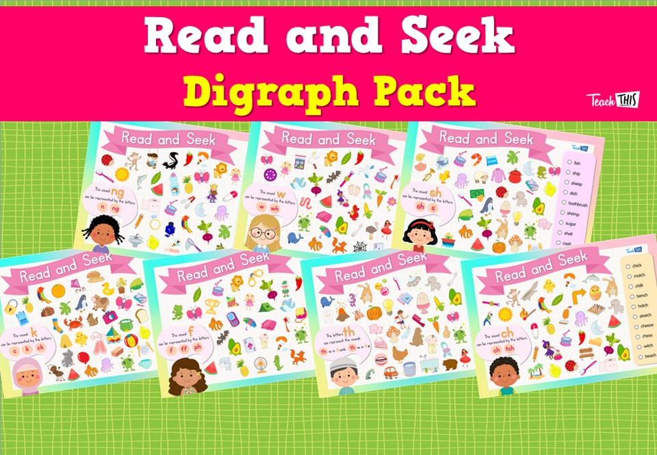 Read and Seek Digraph Pack :: Teacher Resources and Classroom Games ...