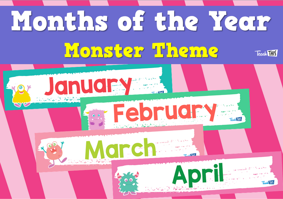 Months of the Year - Monster Theme :: Teacher Resources and Classroom ...