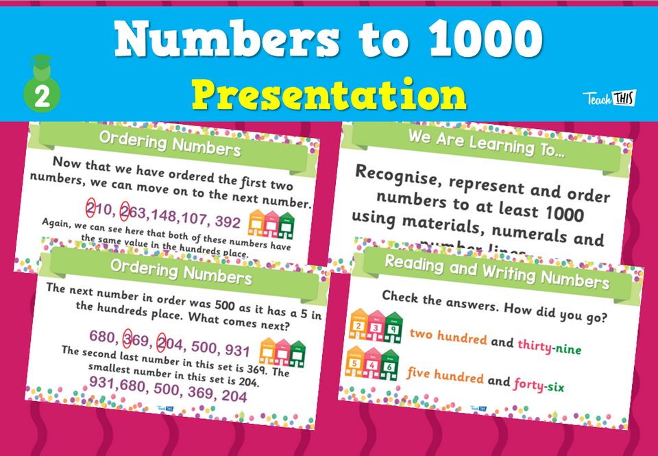 Numbers to 1000 - Presentation :: Teacher Resources and Classroom Games ...