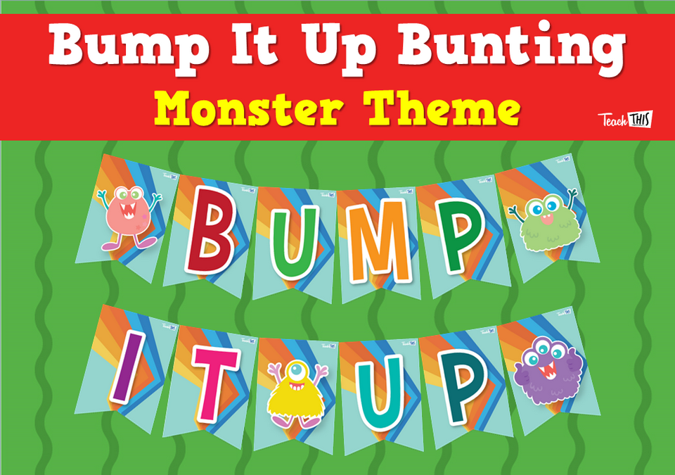 Bump It Up Bunting - Monster Theme :: Teacher Resources and Classroom ...