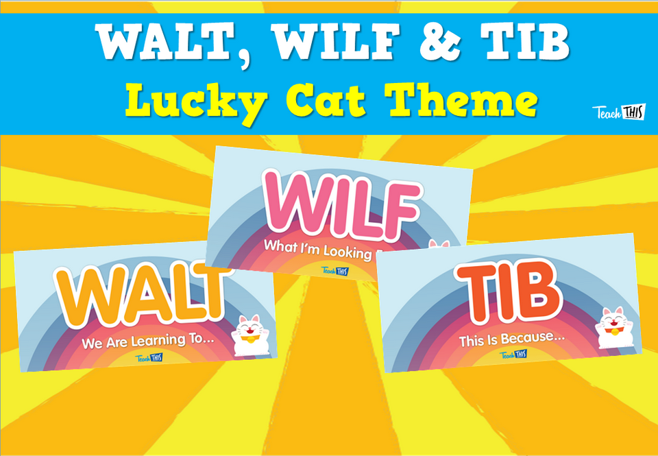 WALT, WILF & TIB - Lucky Cat Theme :: Teacher Resources and Classroom ...