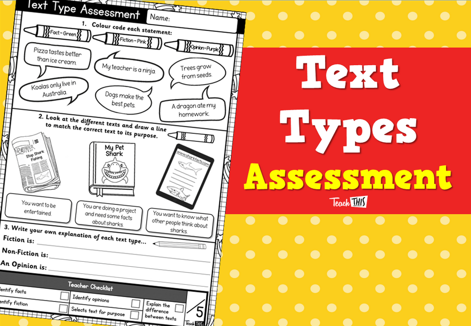 Text Types Assessment :: Teacher Resources and Classroom Games :: Teach ...