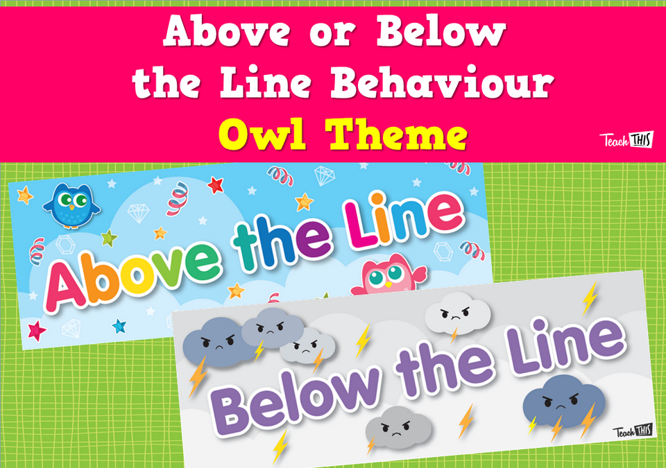Above or Below the Line Behaviour - Owl Theme :: Teacher Resources and ...