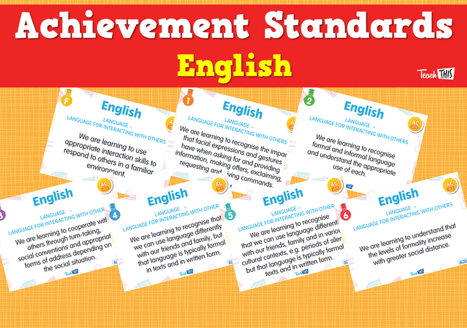 Achievement Standards - English :: Teacher Resources and Classroom ...