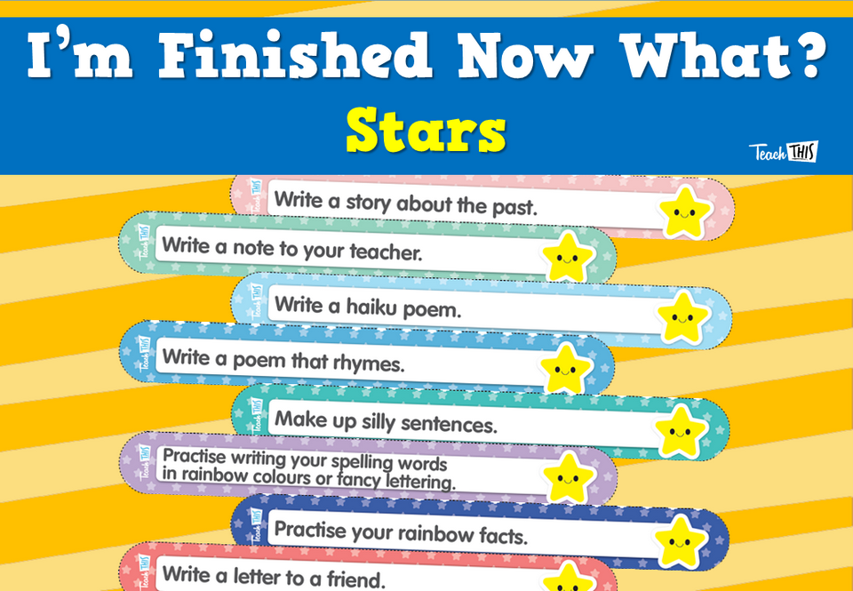 I’m Finished Now What? - Stars :: Teacher Resources and Classroom Games ...