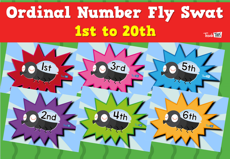 Ordinal Number Fly Swat 1st to 20th :: Teacher Resources and Classroom ...