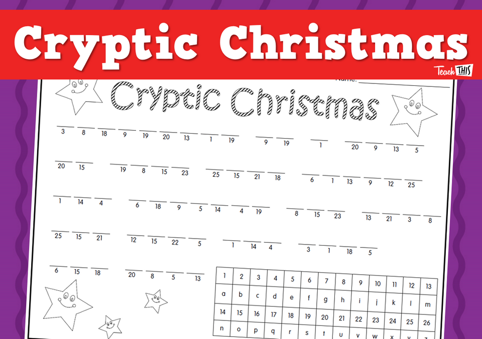 Cryptic Christmas :: Teacher Resources and Classroom Games :: Teach This