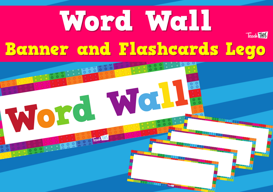 Word Wall Banner and Flashcards - Lego Theme :: Teacher Resources and ...