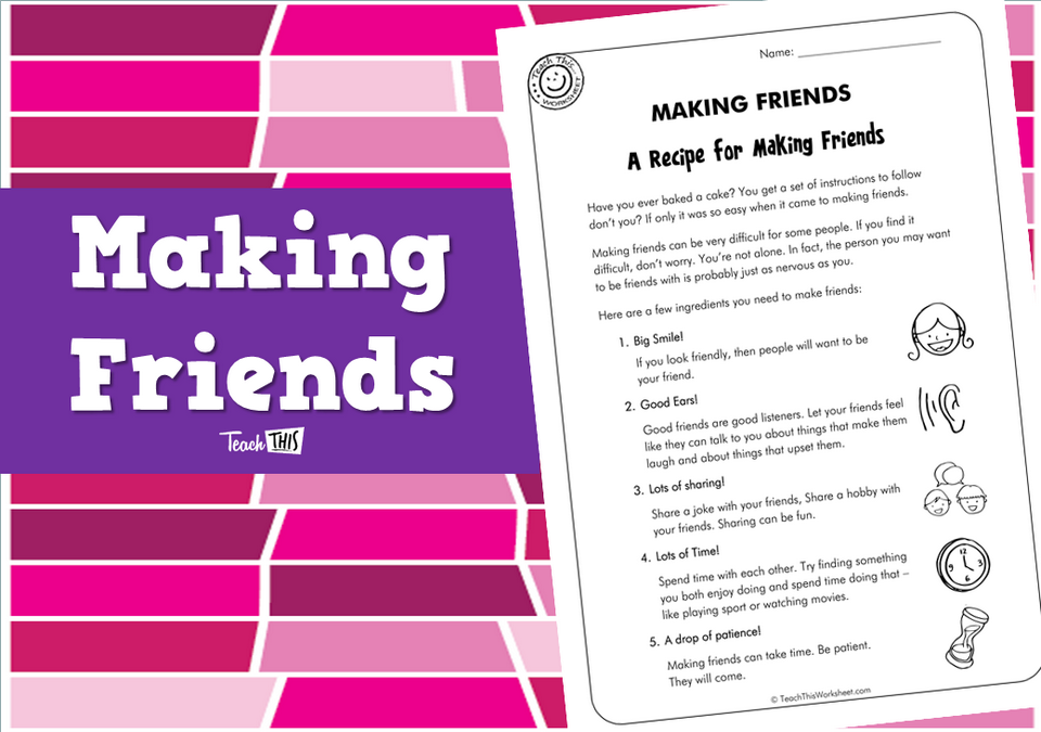Making Friends (2pg) :: Teacher Resources and Classroom Games :: Teach This